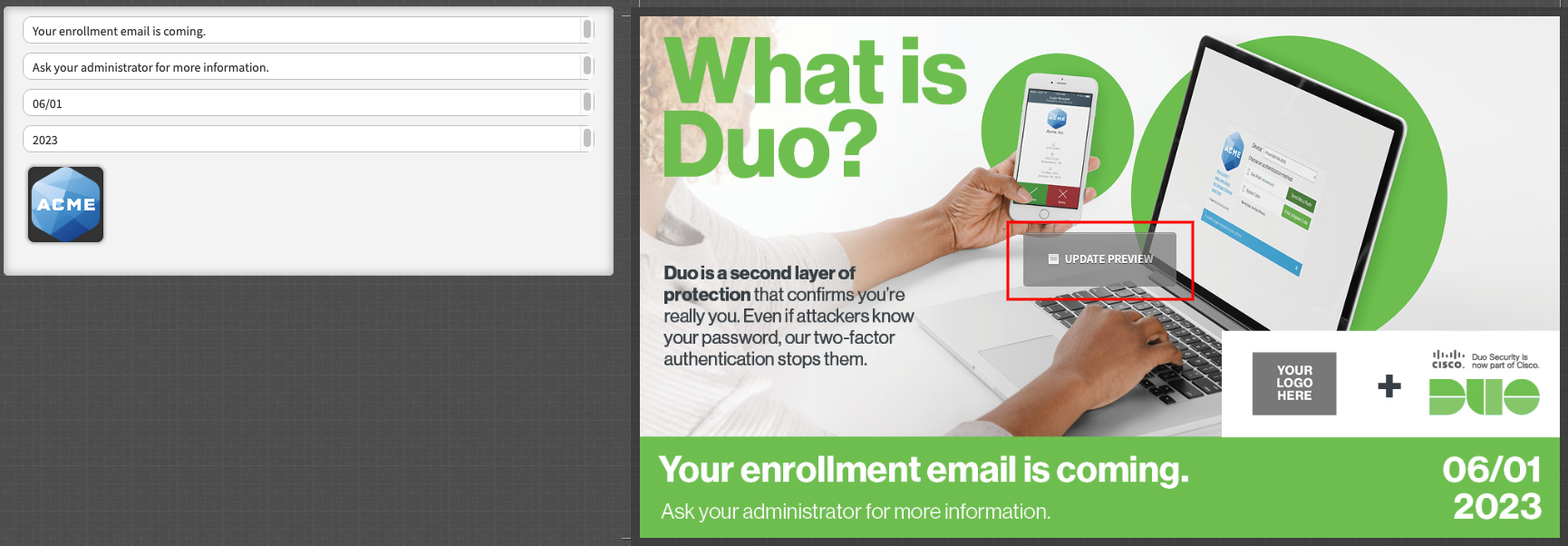 Duo Deployment Signage