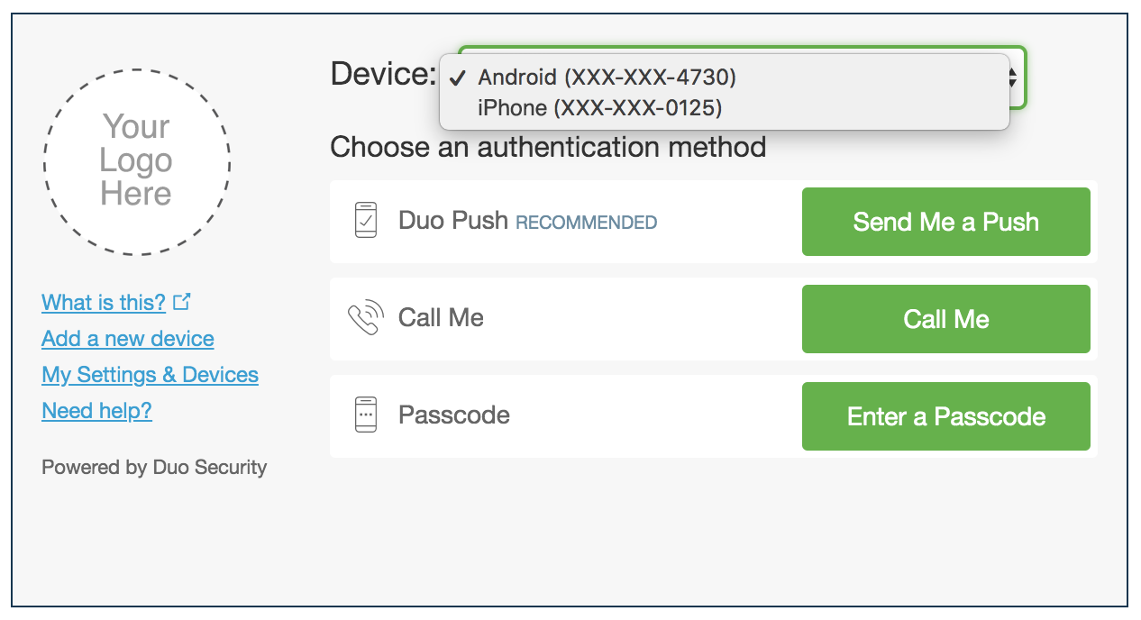 Duo Mobile and Duo Prompt templates