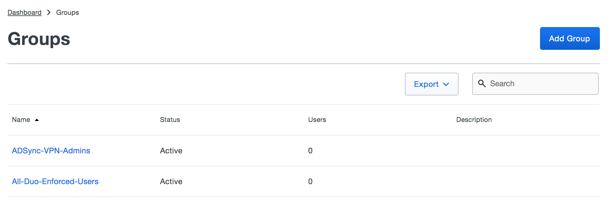 Are Duo usernames or group names case-sensitive?