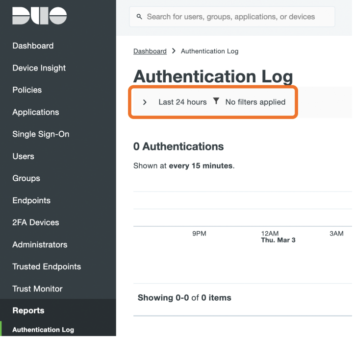 How do I view Duo enrollment event reporting?
