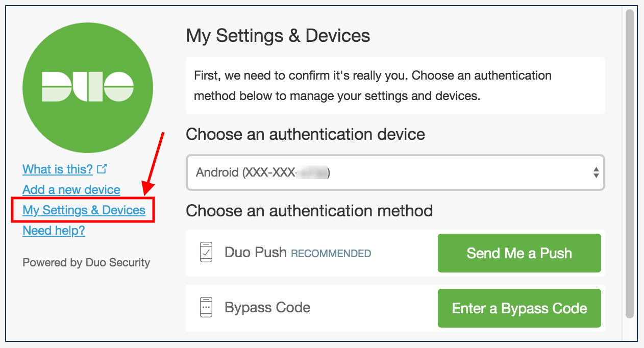 Where can I change my device's default authentication method?